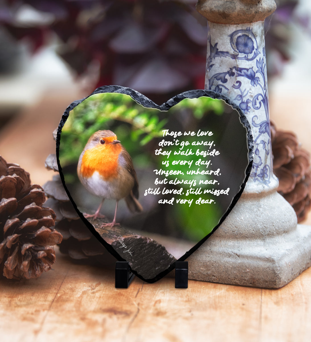 Those We Love Photo Slate Heart – Villager Jim's Shop