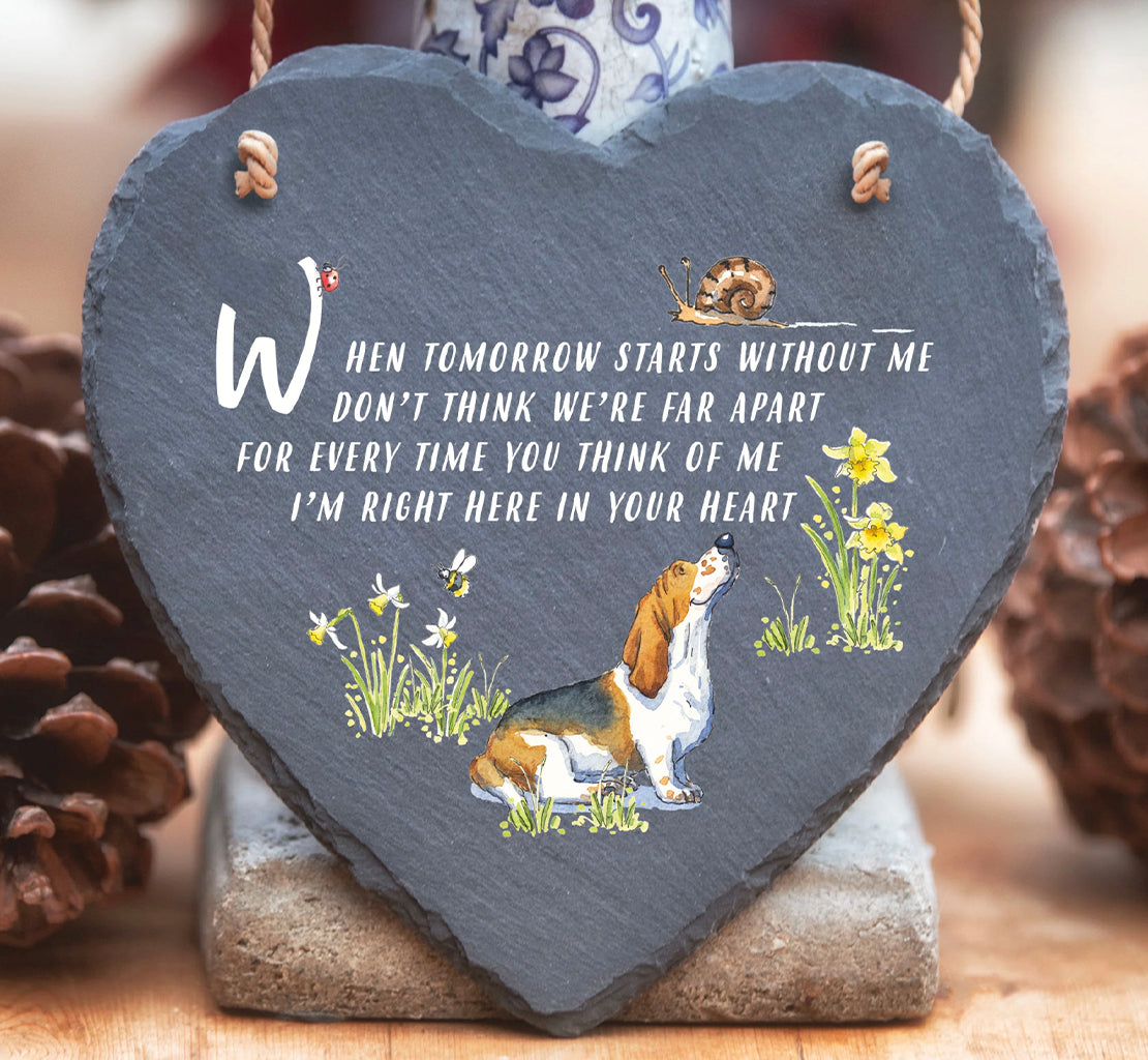 Dog Breed Memorial Slate Heart – Villager Jim's Shop