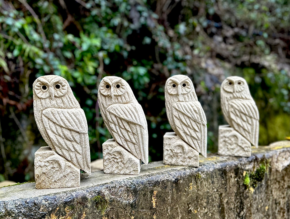 Millie the Little Owl - Stone Sculpture – Villager Jim's Shop