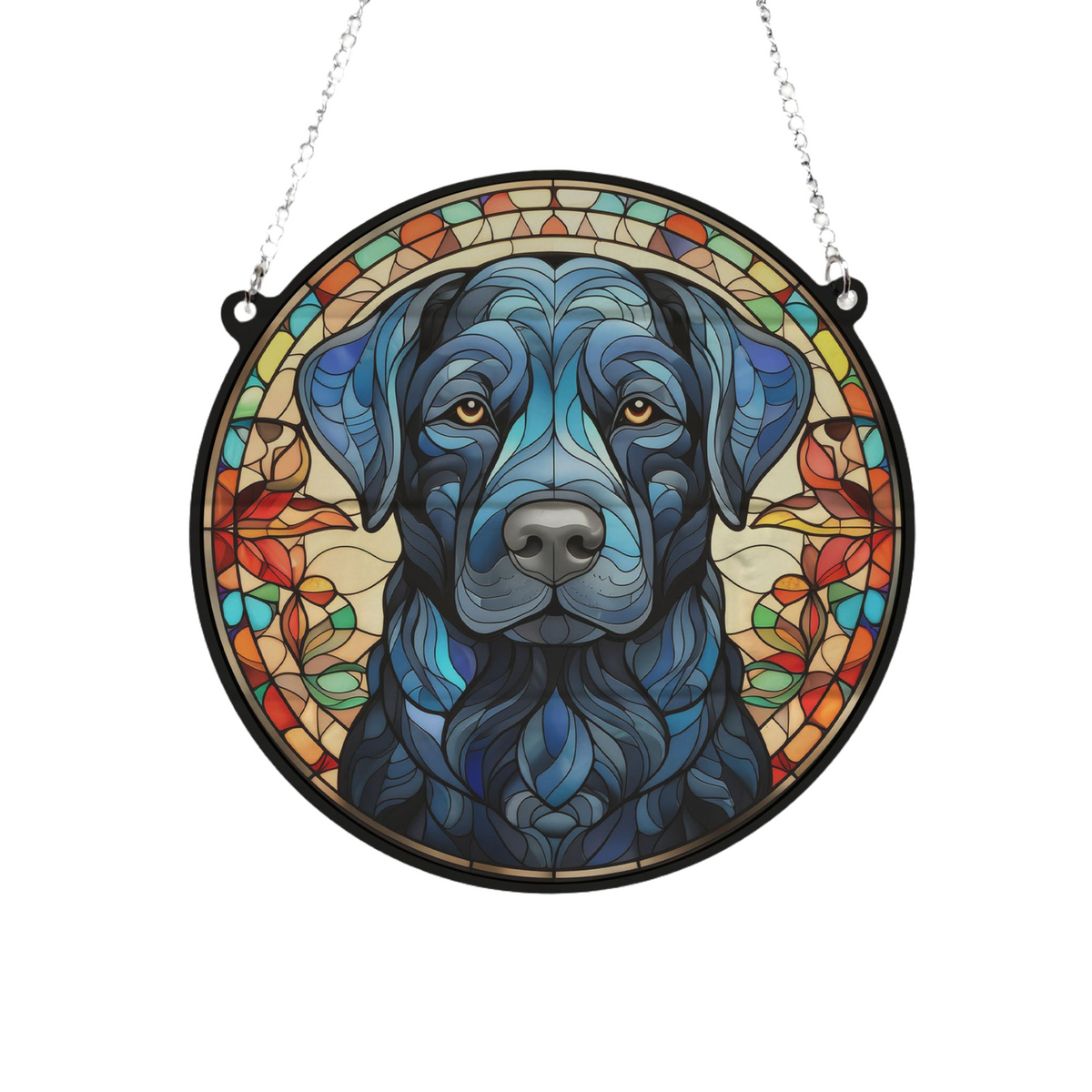Labrador Black Stained Glass Effect Suncatcher – Villager Jim's Shop