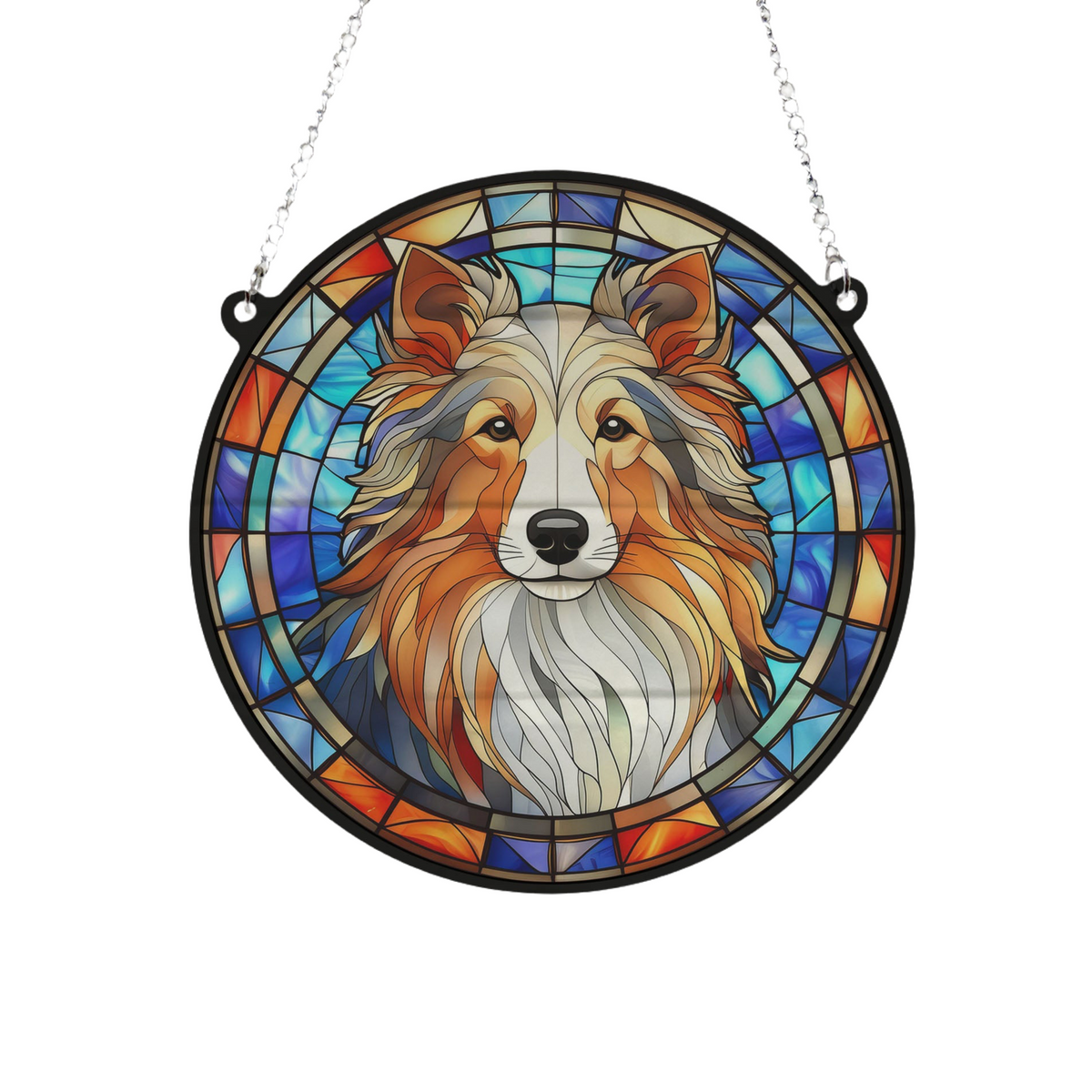 Sheltie Stained Glass Effect Suncatcher – Villager Jim's Shop