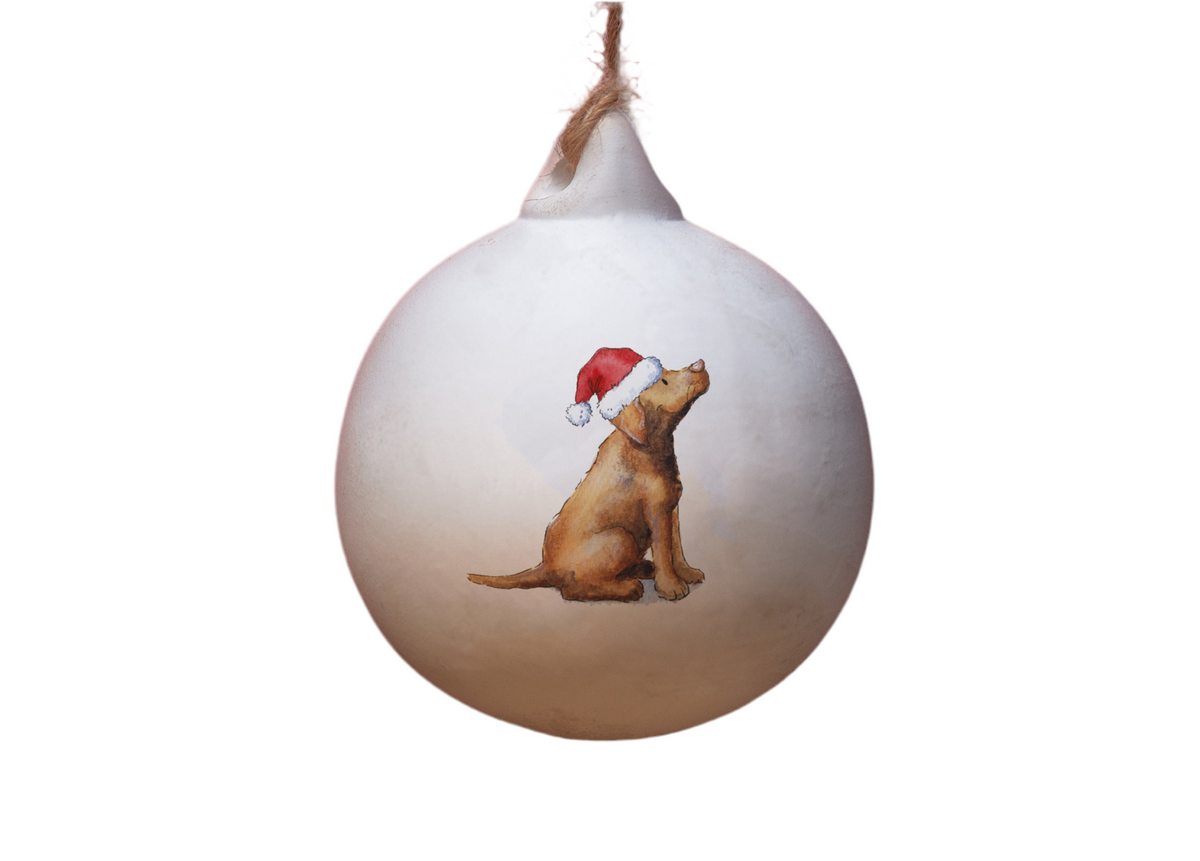 Labrador Chocolate Ceramic Bauble – Villager Jim's Shop