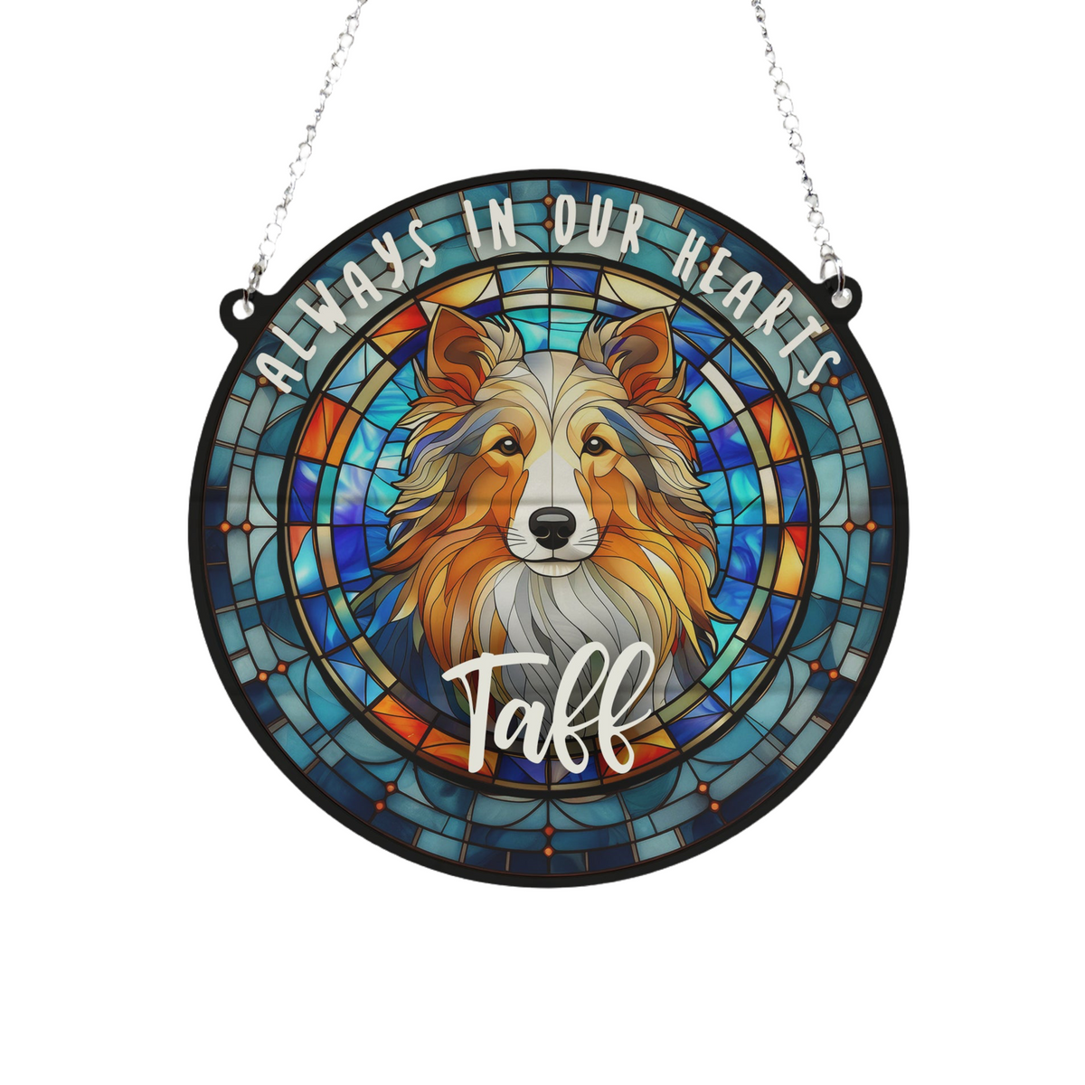 Sheltie Memorial Stained Glass Effect Suncatcher – Villager Jim's Shop