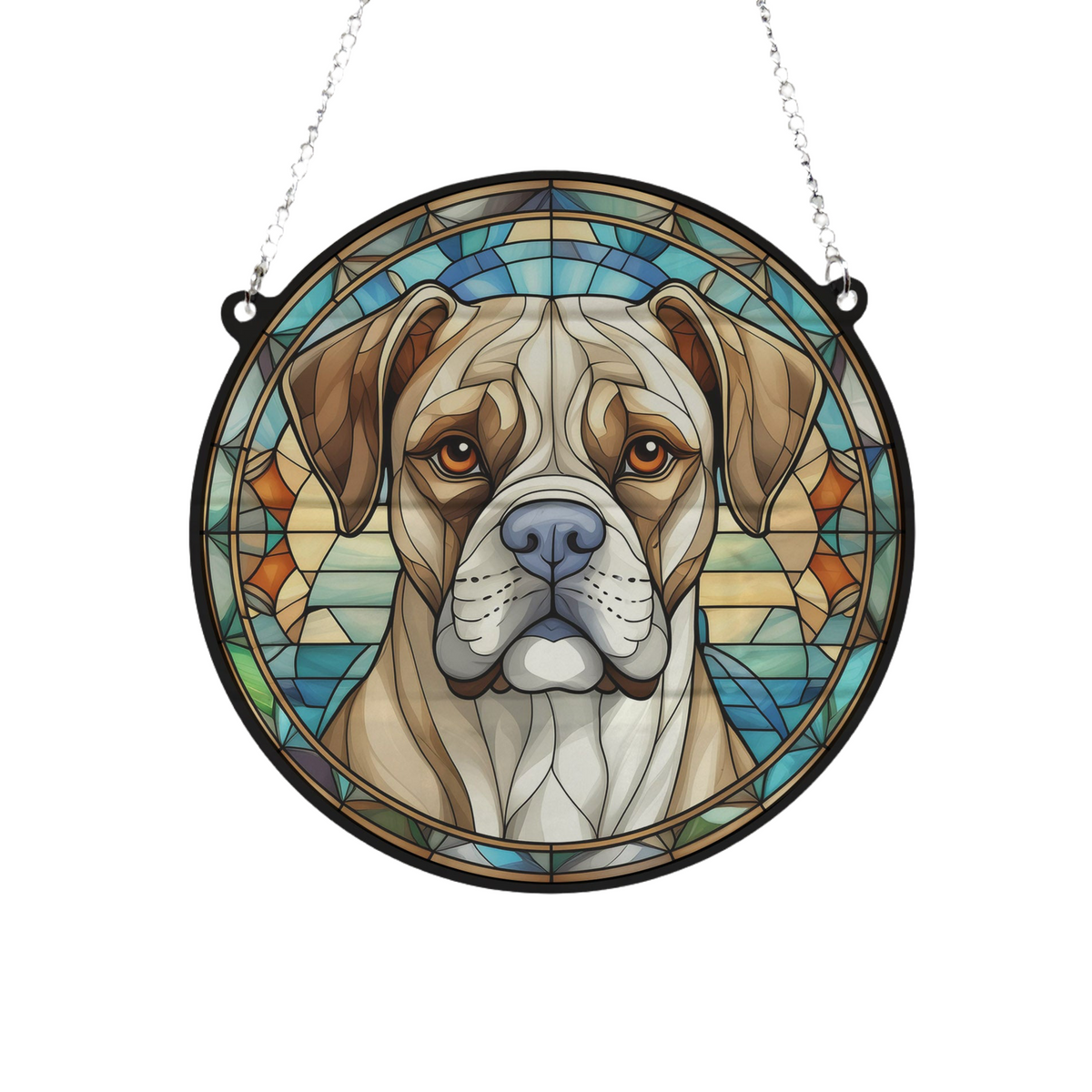 Boxer Stained Glass Effect Suncatcher – Villager Jim's Shop