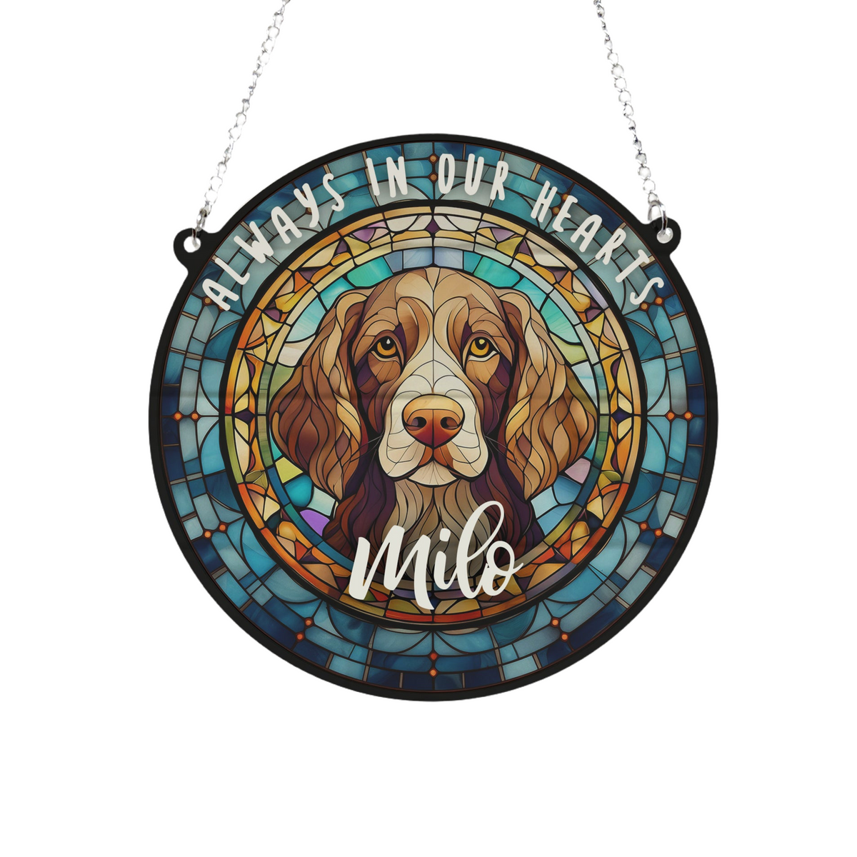 Springer Spaniel Memorial Stained Glass Effect Suncatcher – Villager ...