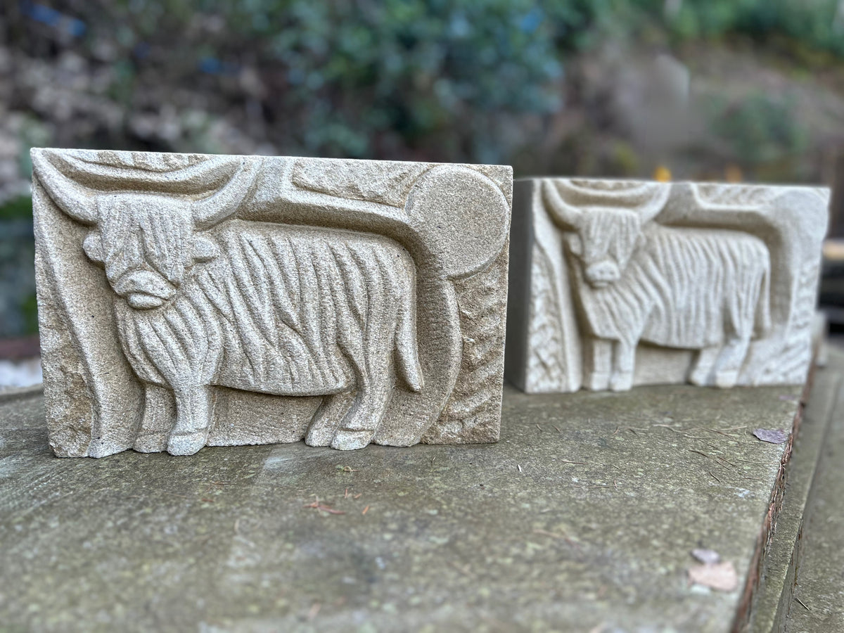 Ellie the Highland Cow - Stone Sculpture – Villager Jim's Shop