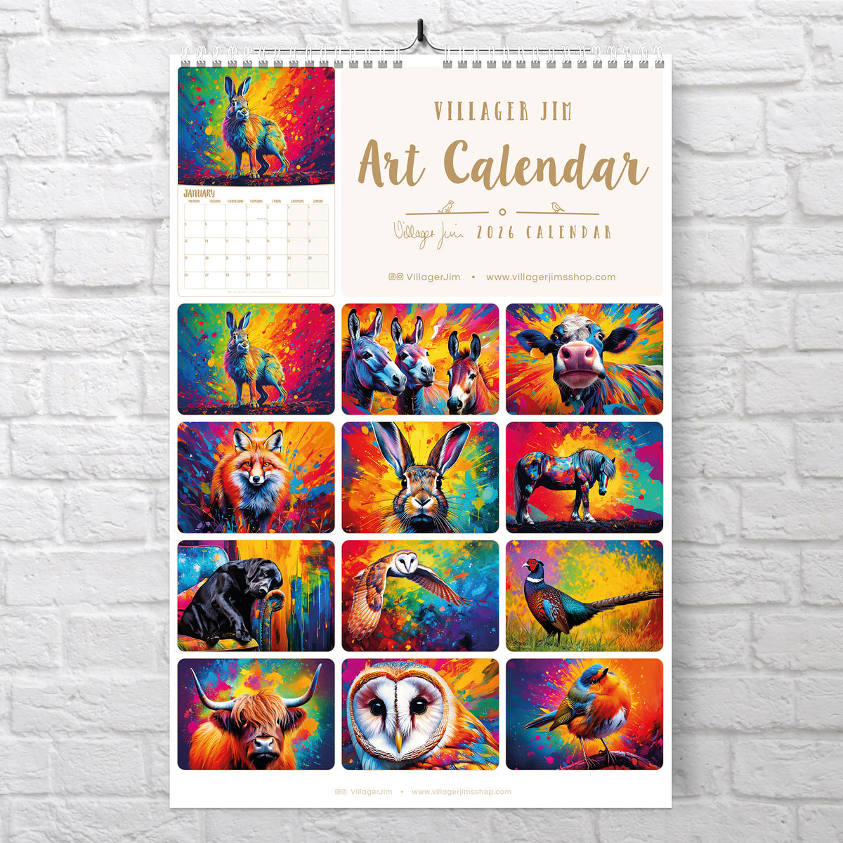 Art 2026 Calendar – Villager Jim's Shop