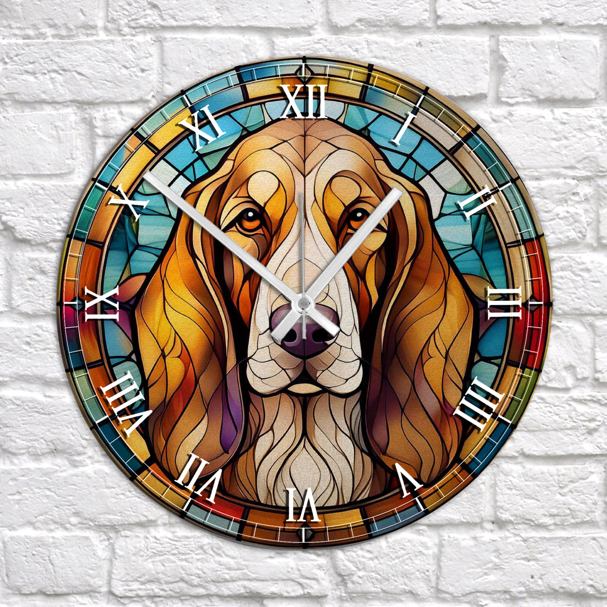 Basset Hound Suncatcher Effect Clock – Villager Jim's Shop