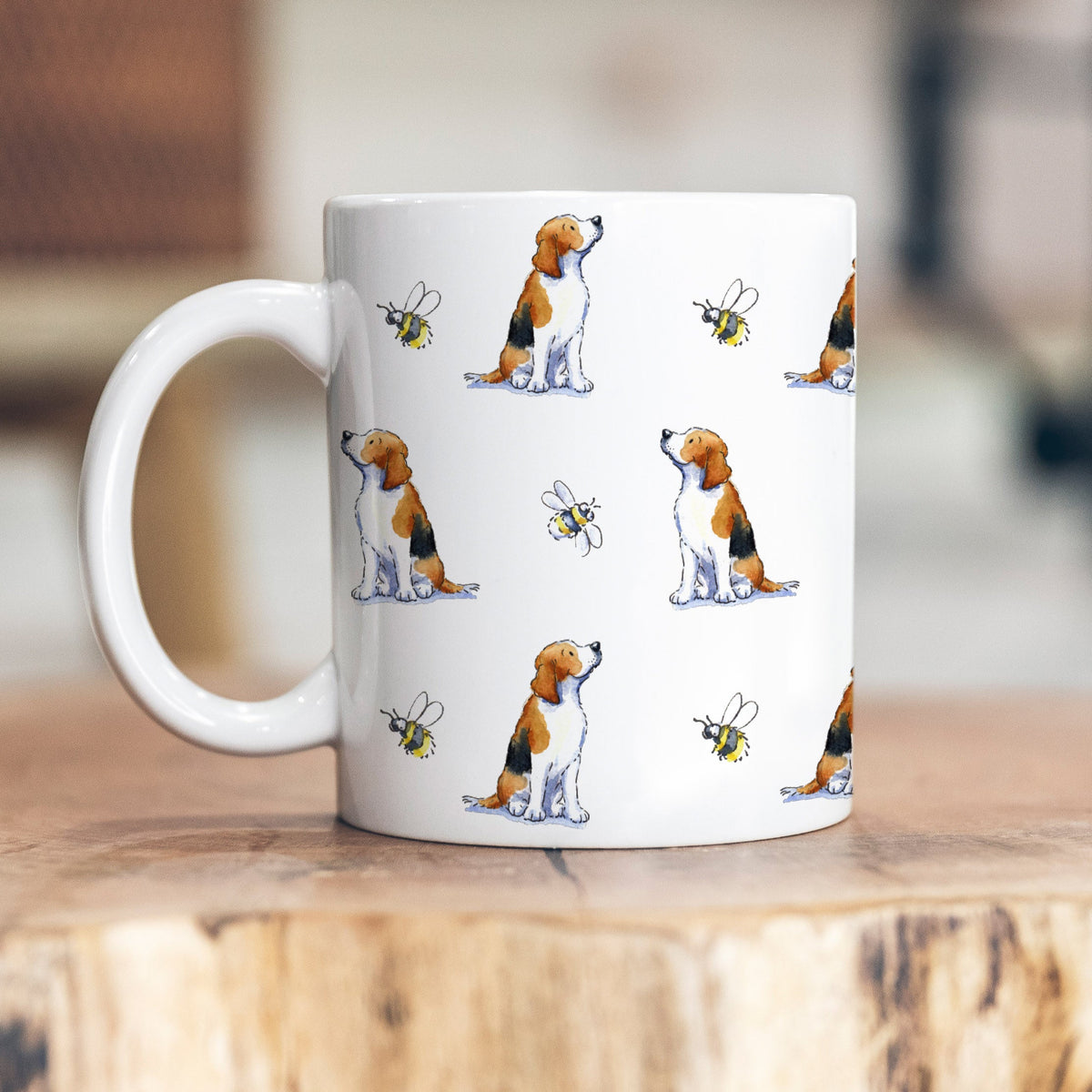 Beagle and Bee Ceramic Mug – Villager Jim's Shop