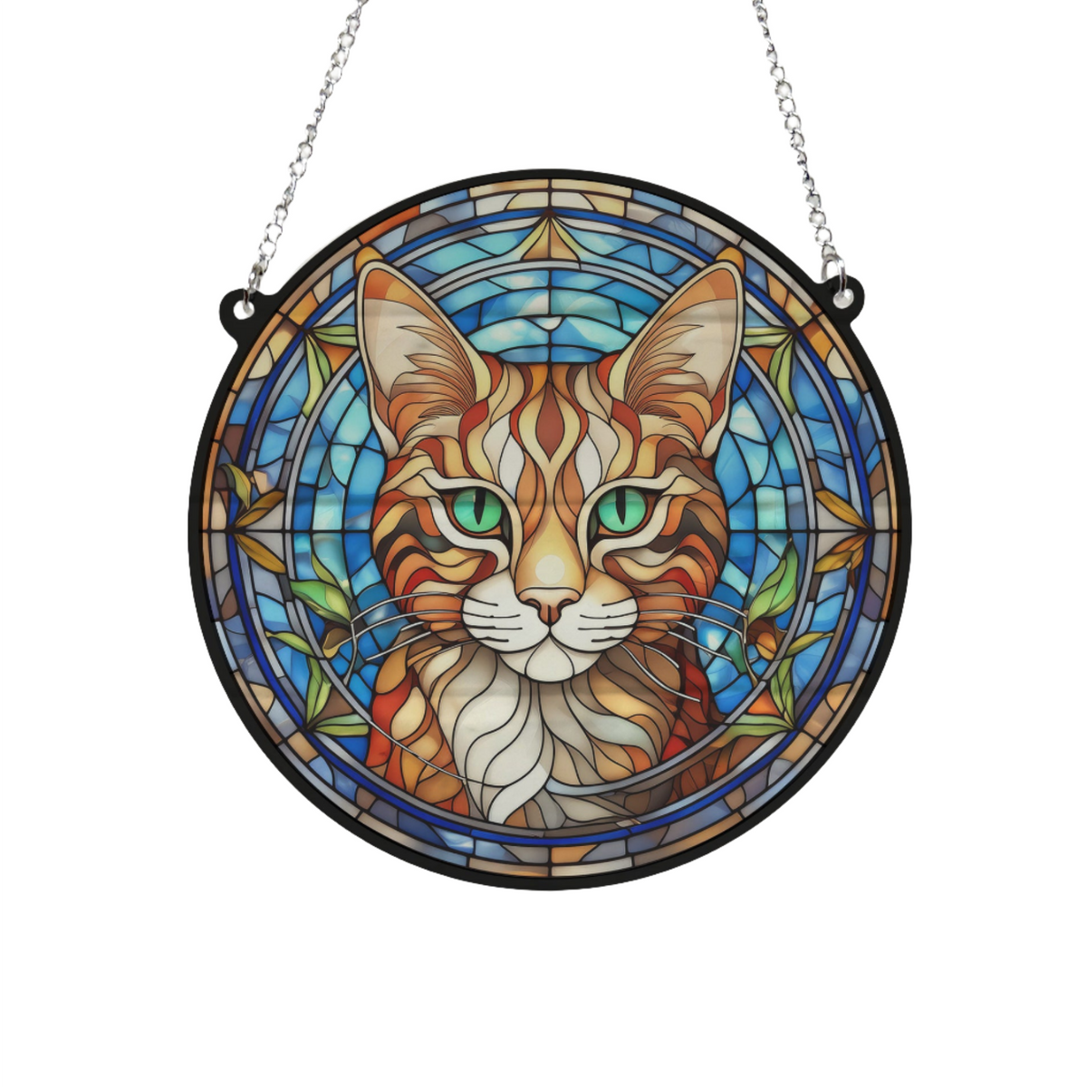Cat Bengal Stained Glass Effect Suncatcher – Villager Jim's Shop