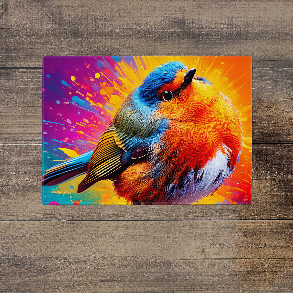 Bobbin Robin Art Glass Worktop Saver – Villager Jim's Shop