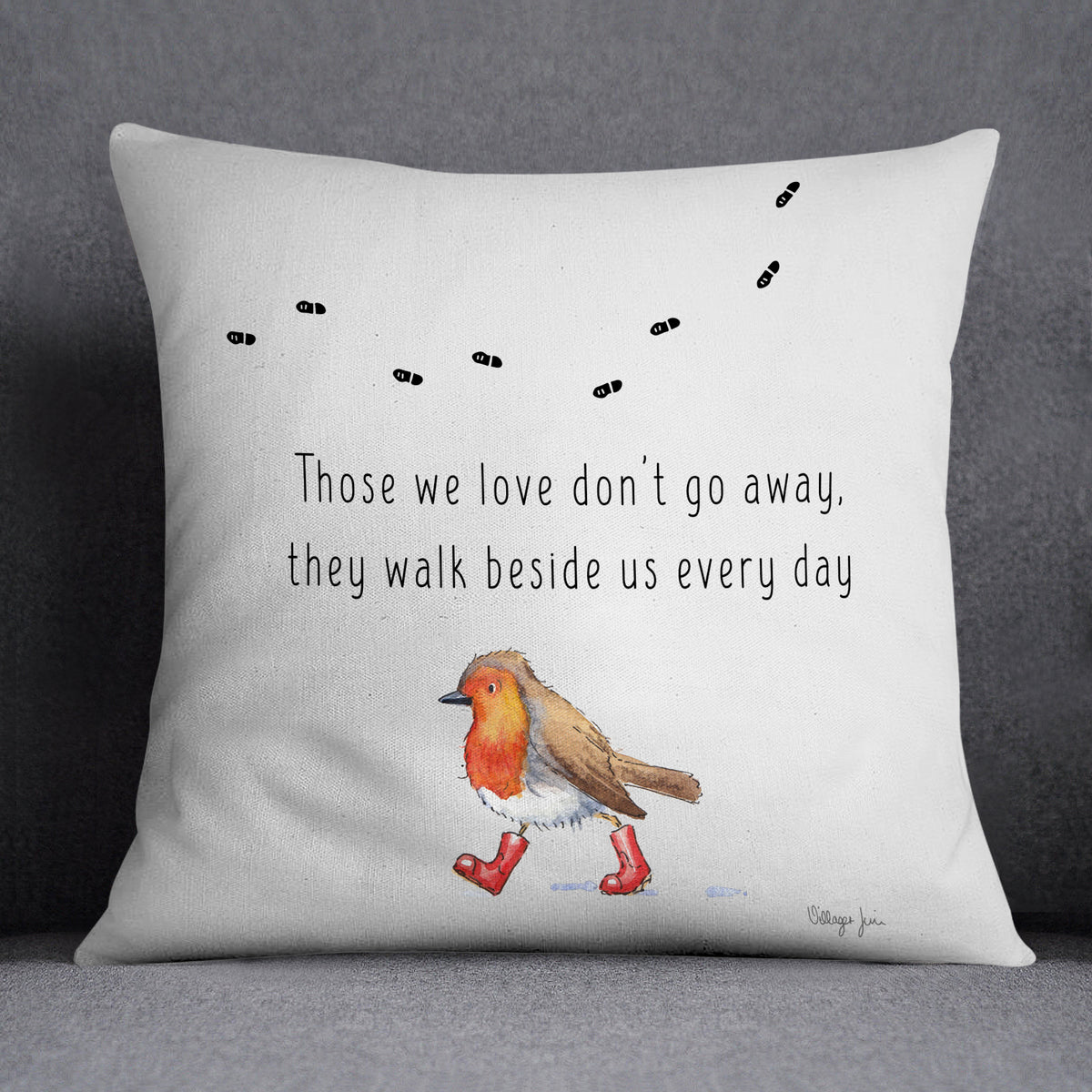 Bobbin Robin Those We Love Cushion – Villager Jim's Shop