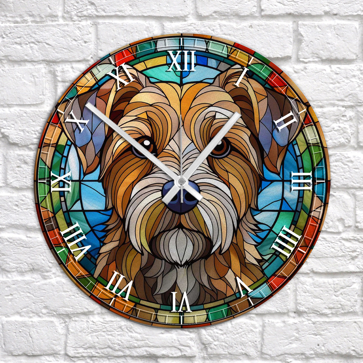 Border Terrier Suncatcher Effect Clock – Villager Jim's Shop