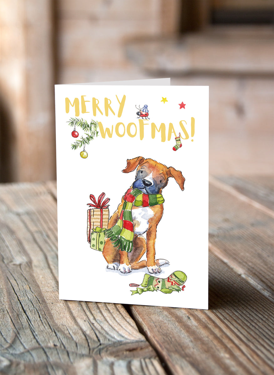 Boxer Christmas Card – Villager Jim's Shop