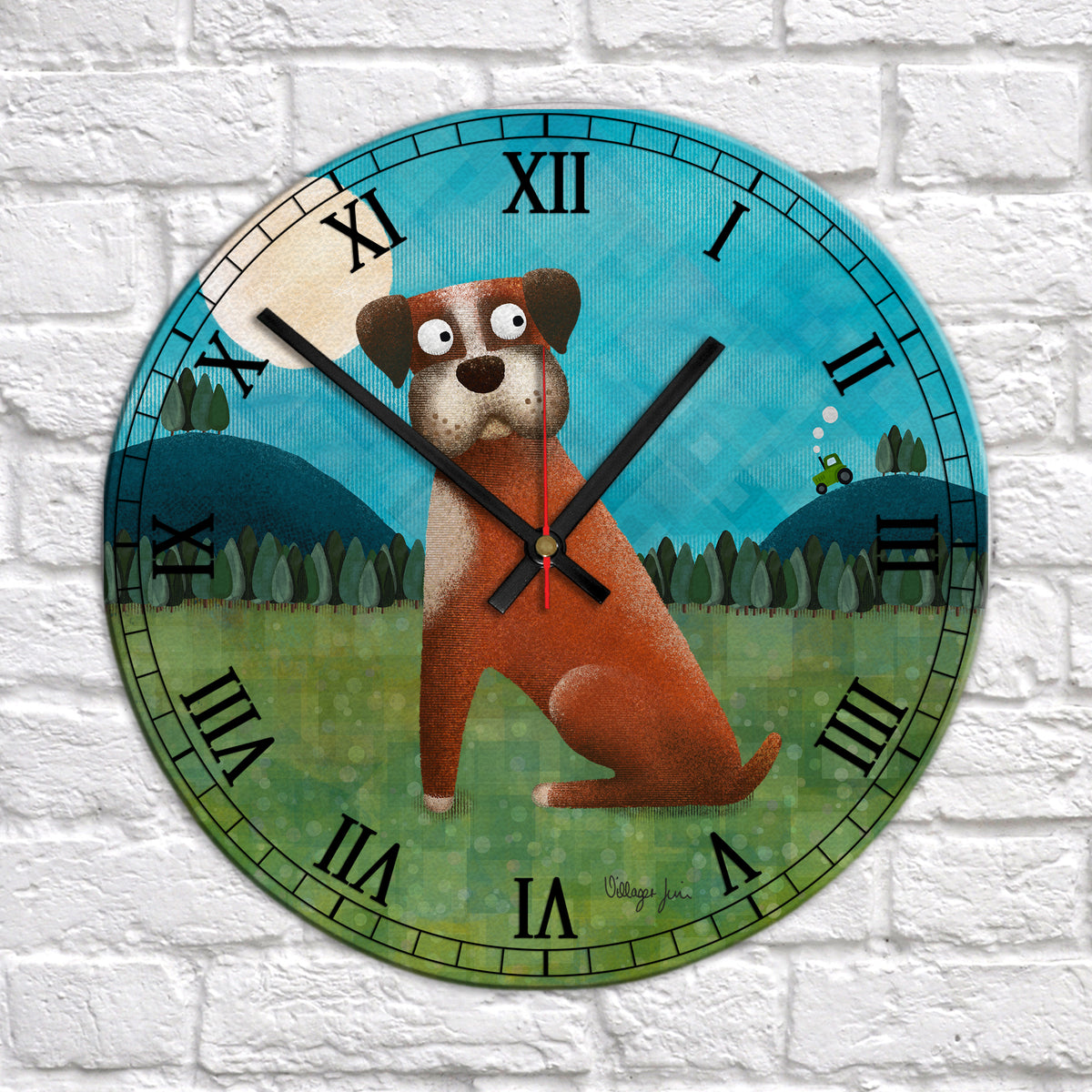 Boxer - Dog Art Clock – Villager Jim's Shop