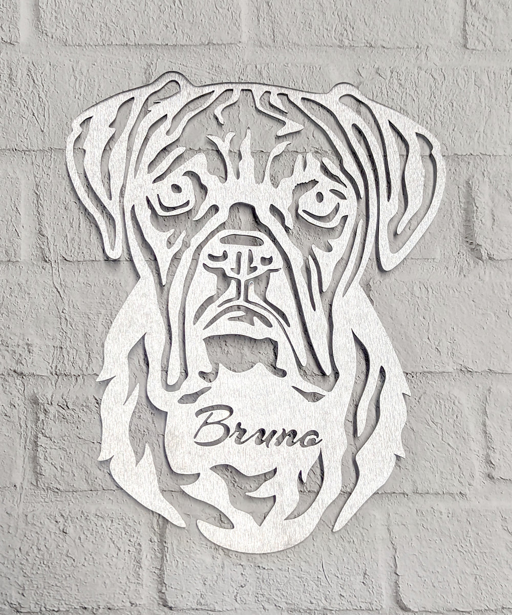 Boxer Personalised Metal Art – Villager Jim's Shop