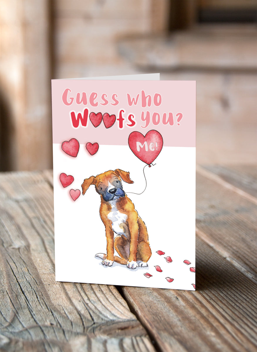 Boxer Valentine's Card – Villager Jim's Shop