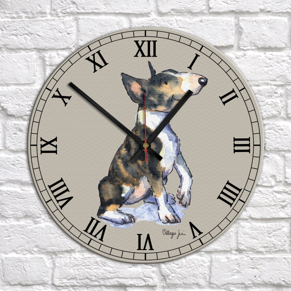 Bull Terrier Clock – Villager Jim's Shop