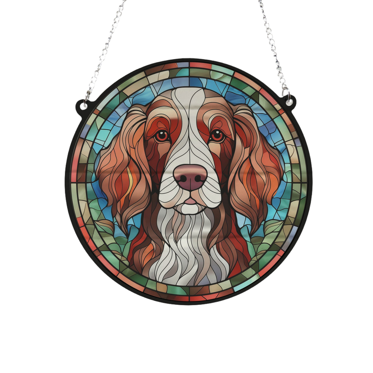 Welsh Springer Stained Glass Effect Suncatcher – Villager Jim's Shop
