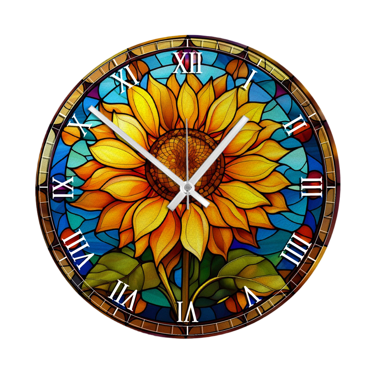 Sunflower Suncatcher Effect Clock – Villager Jim's Shop