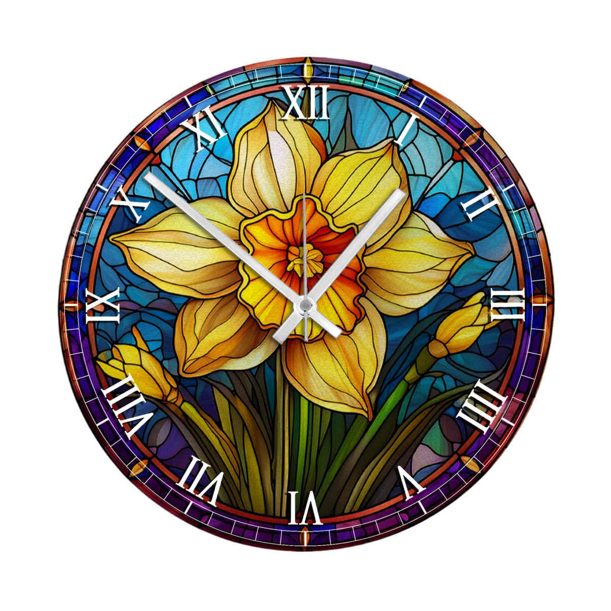 Daffodil Suncatcher Effect Clock – Villager Jim's Shop