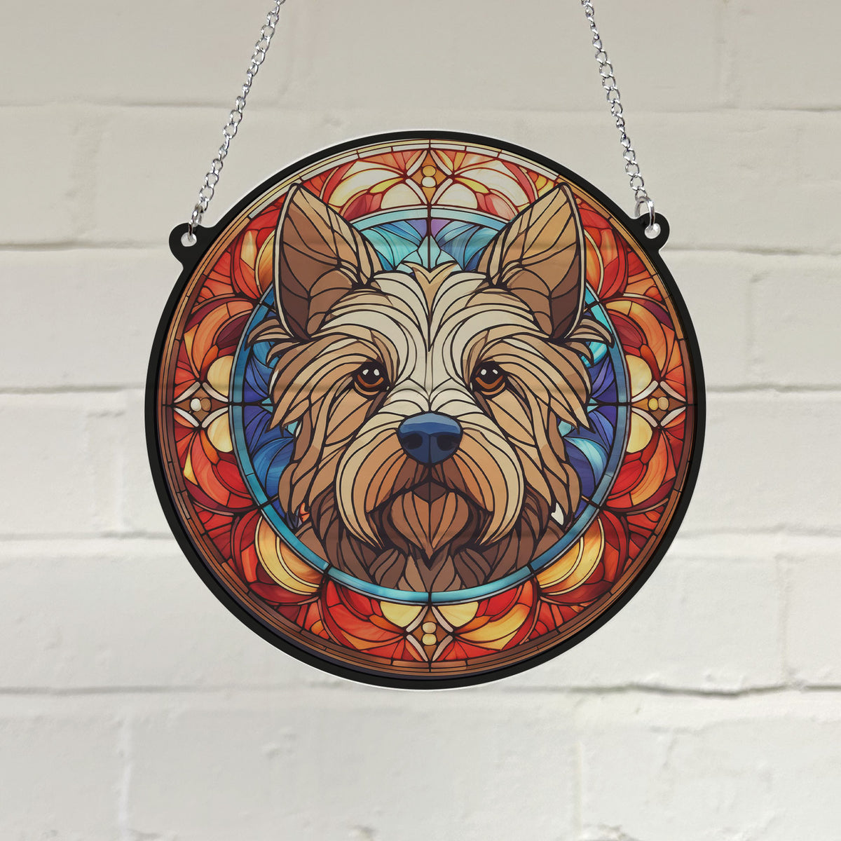 Cairn Terrier Stained Glass Effect Suncatcher – Villager Jim's Shop