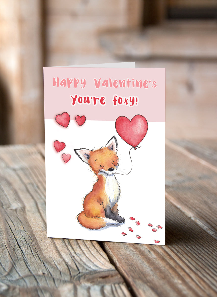 You're Foxy Valentine's Card – Villager Jim's Shop
