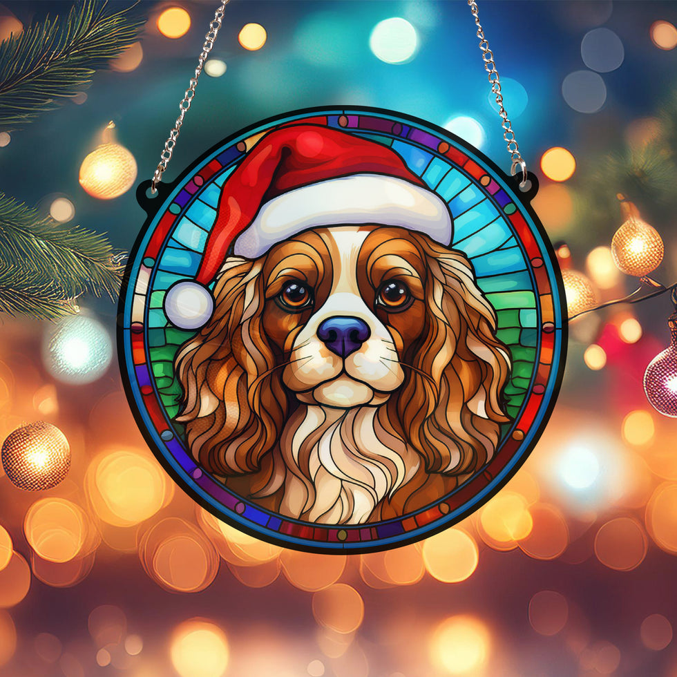 Cavalier King Charles Christmas Suncatcher CLEARANCE – Villager Jim's Shop