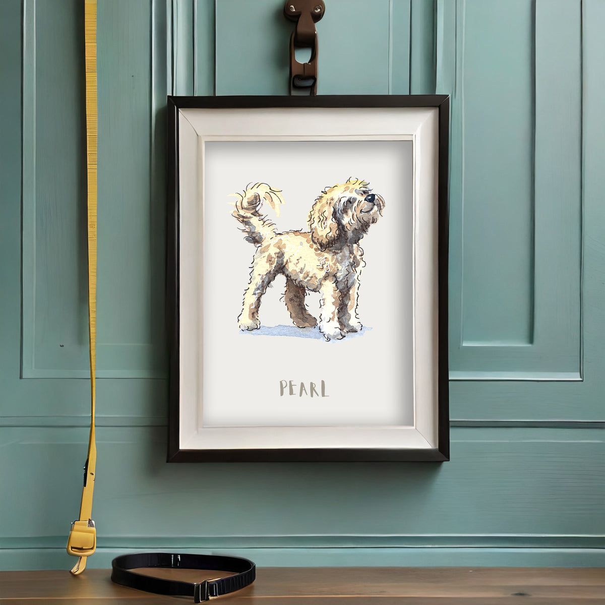 Cavapoo Blonde Personalised Dog Print – Villager Jim's Shop