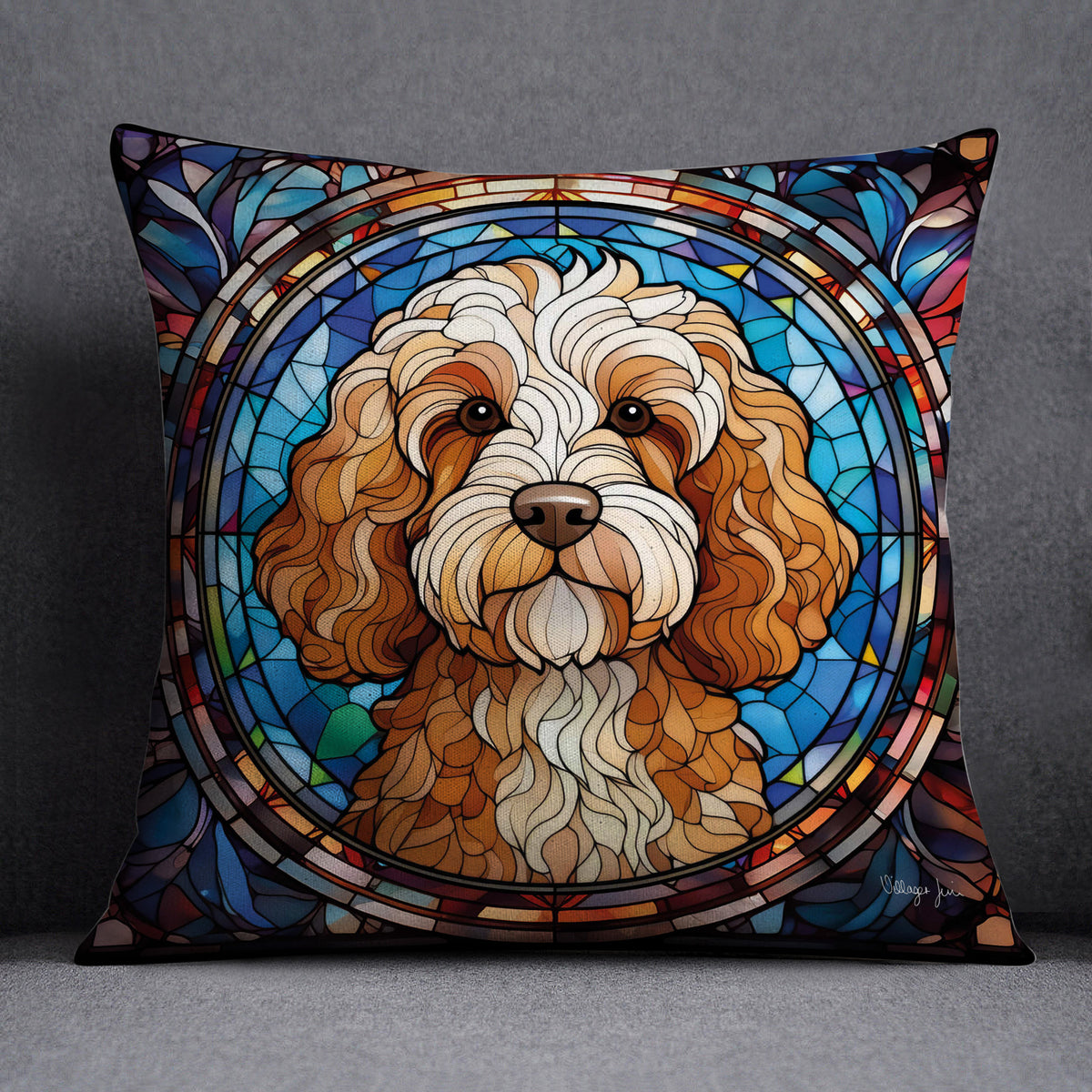Cockapoo Suncatcher Design Cushion – Villager Jim's Shop