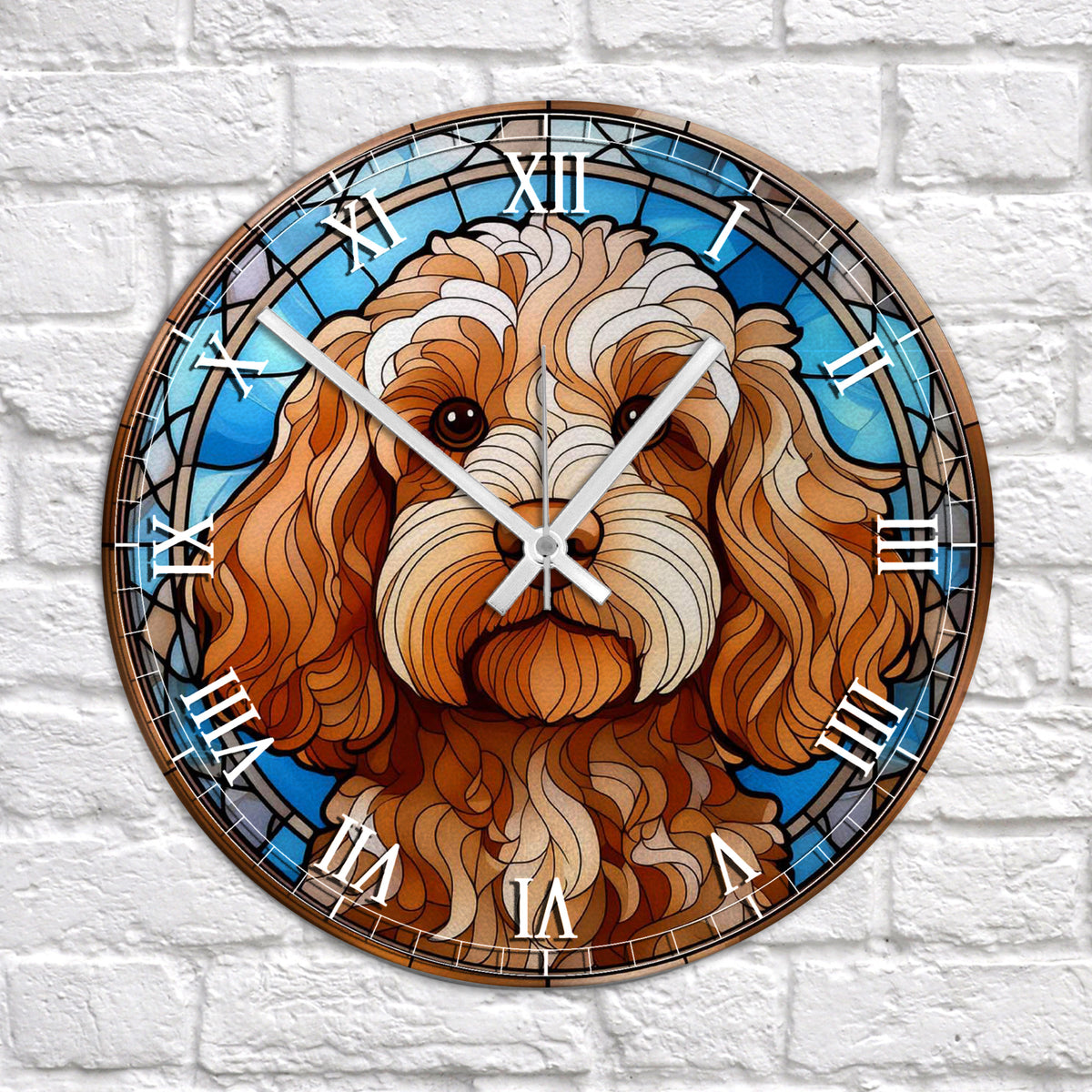 Cockapoo Golden Suncatcher Effect Clock – Villager Jim's Shop