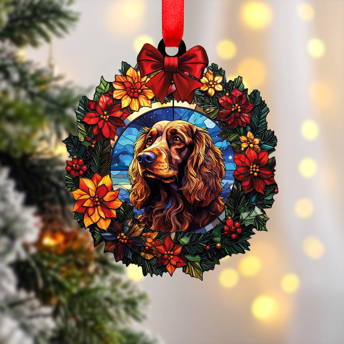 Cocker Spaniel Liver Wreath Christmas Decoration – Villager Jim's Shop