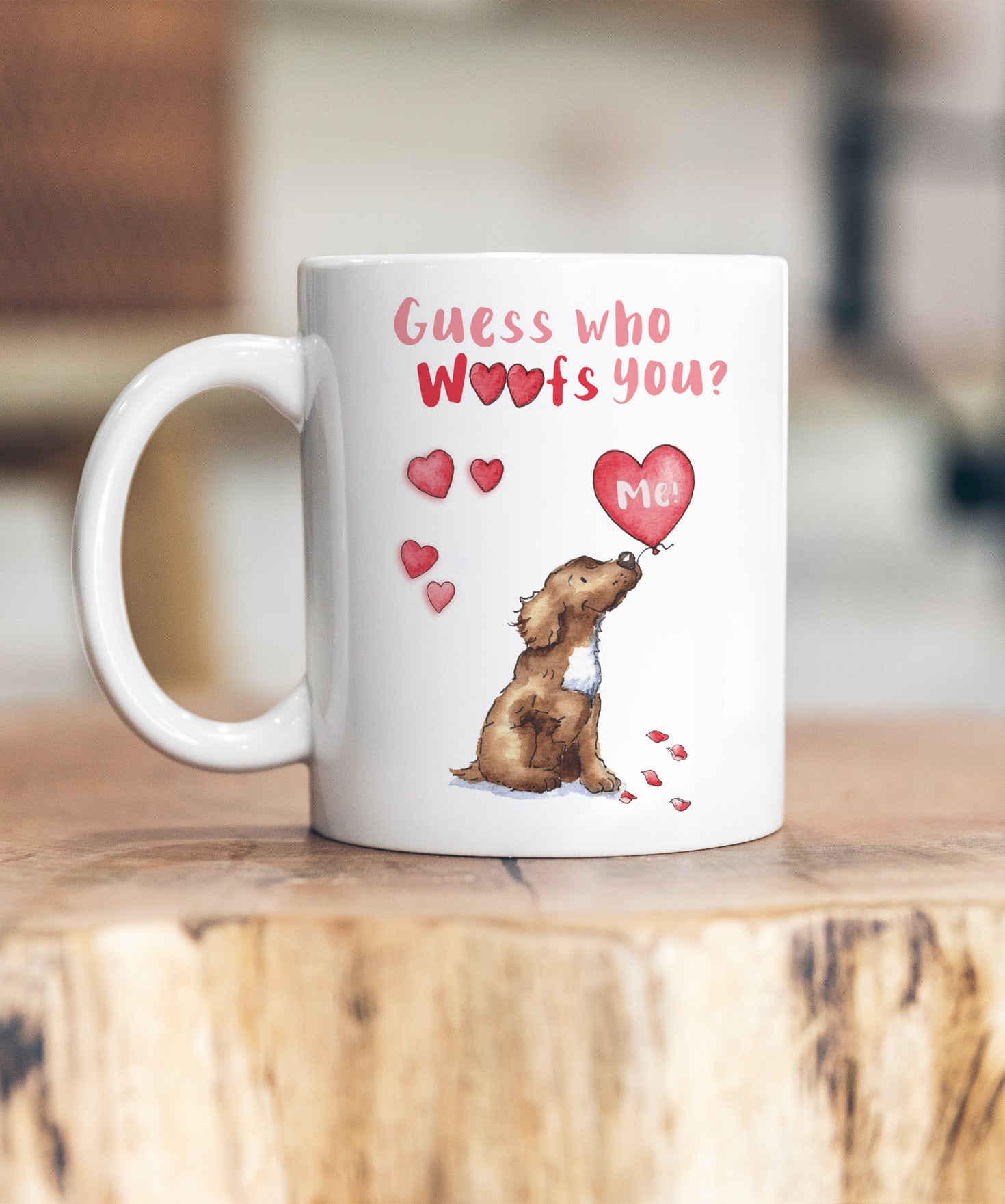 Cocker (Working) Guess Who Woofs You Ceramic Mug – Villager Jim's Shop
