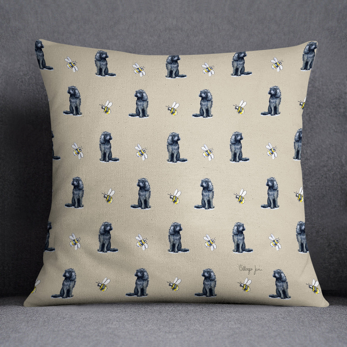Cockapoo Black and Bee Cushion – Villager Jim's Shop