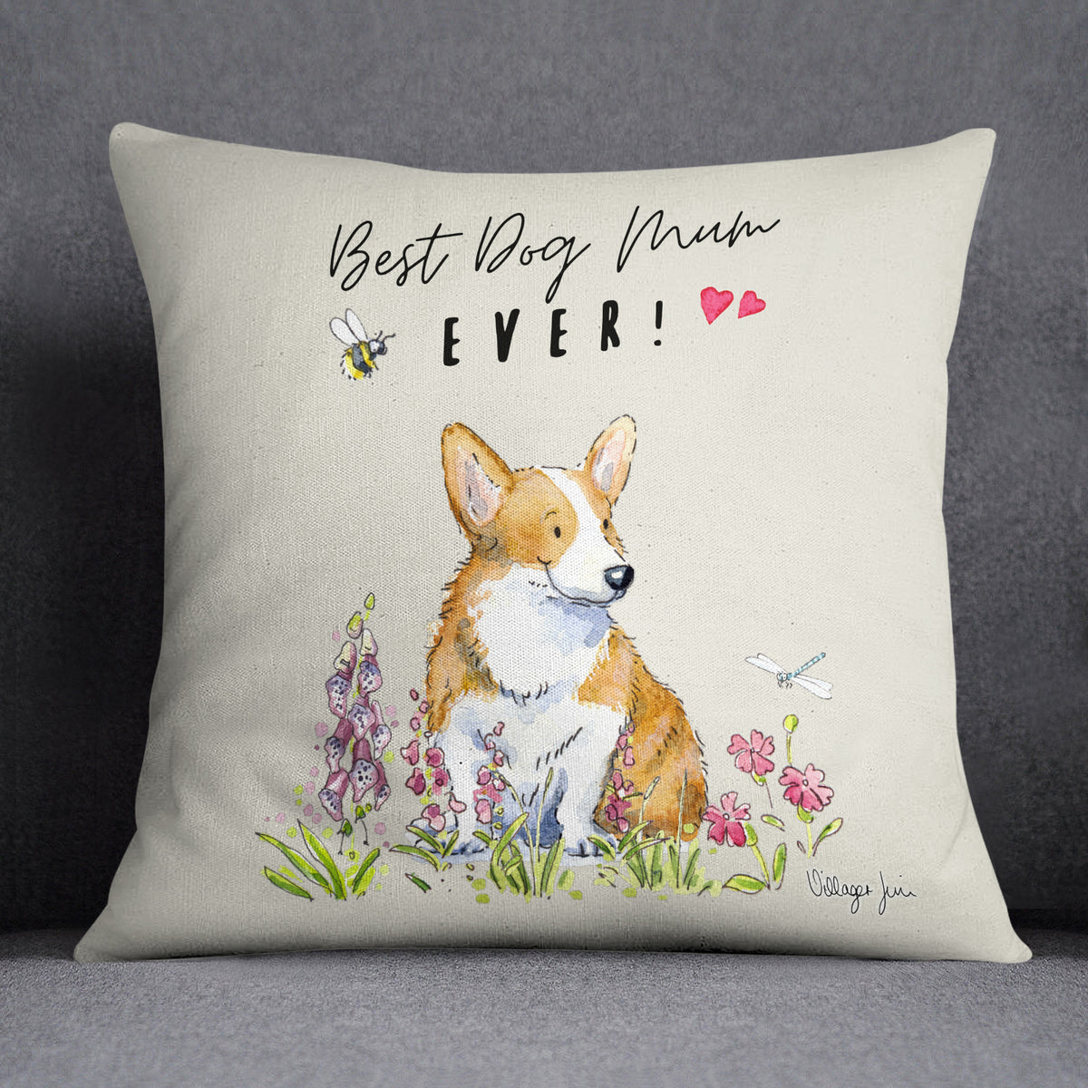 Best Dog Mum Corgi Cushion – Villager Jim's Shop