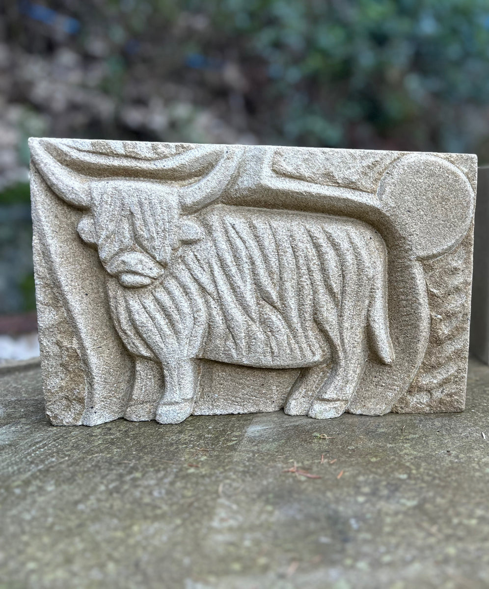 Ellie the Highland Cow - Stone Sculpture – Villager Jim's Shop
