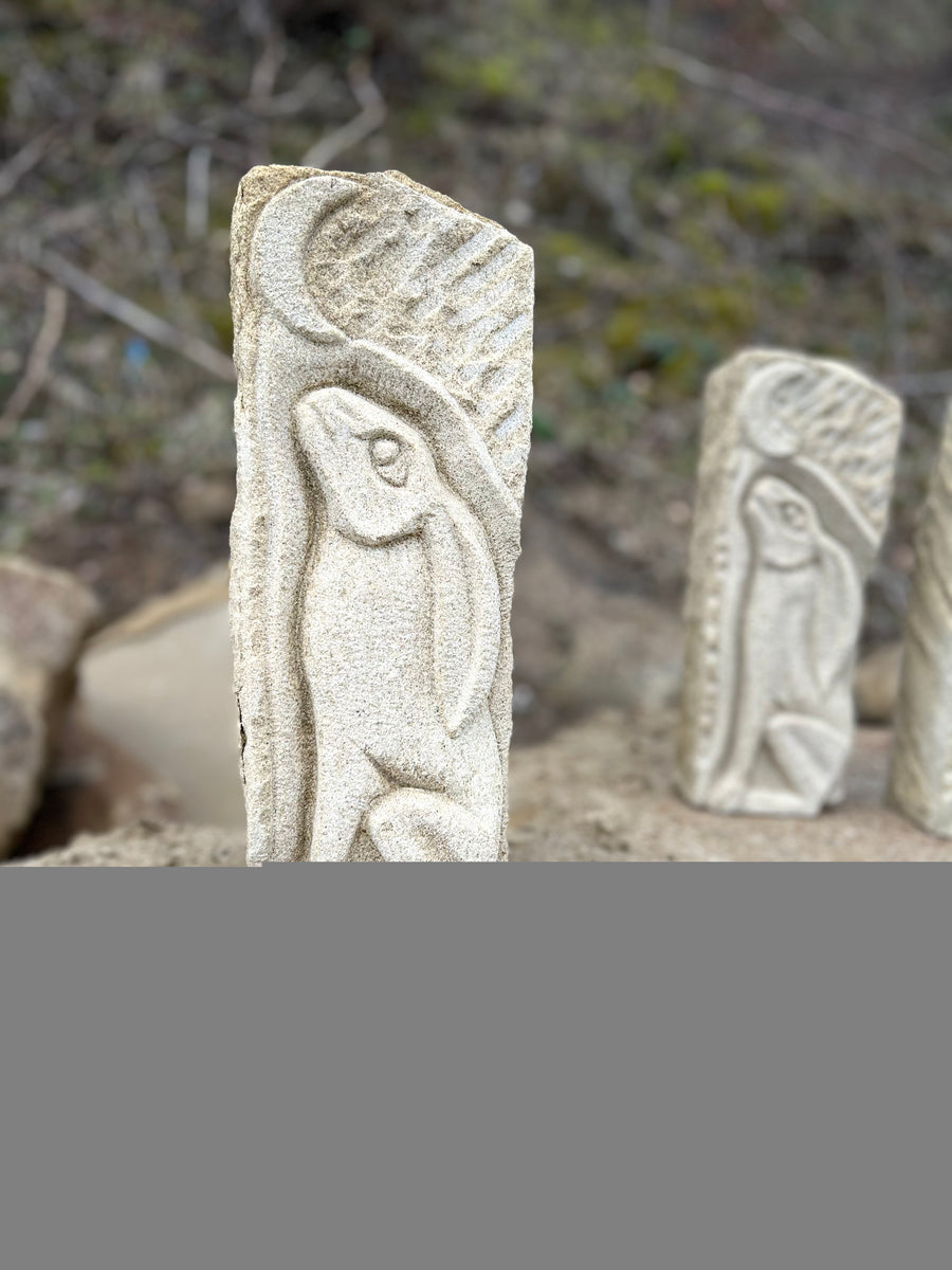 Moon Gazing Hare - Stone Sculpture – Villager Jim's Shop