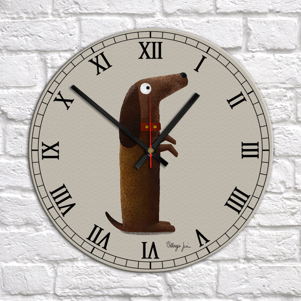 Dachshund Plain - Dog Art Clock – Villager Jim's Shop