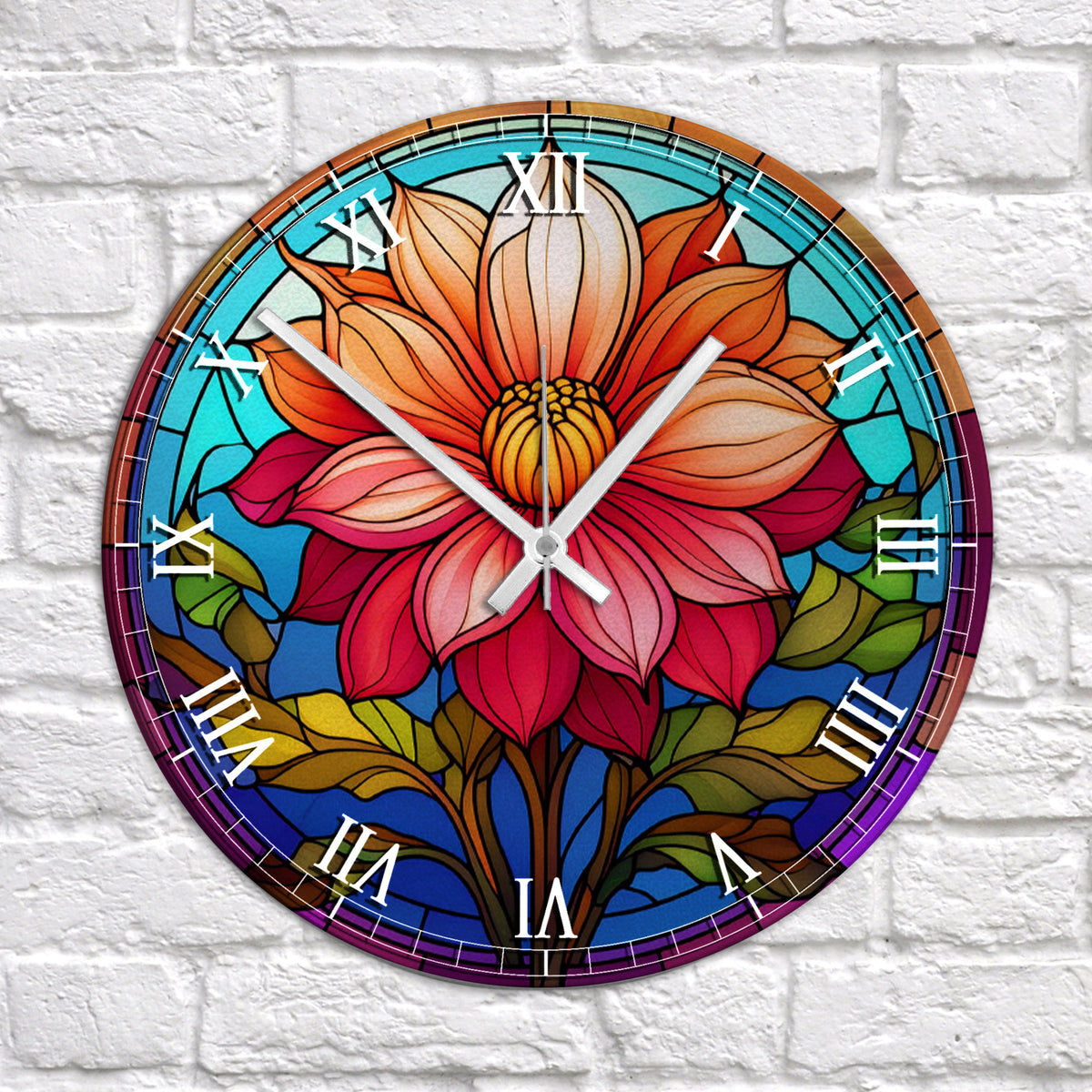 Dahlia Suncatcher Effect Clock – Villager Jim's Shop