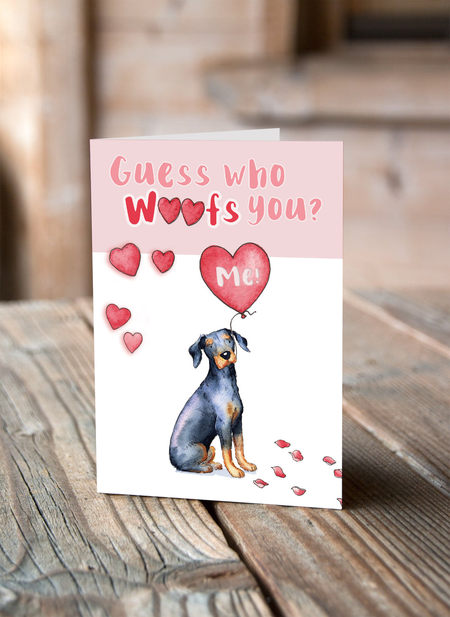 Doberman Valentine's Card – Villager Jim's Shop