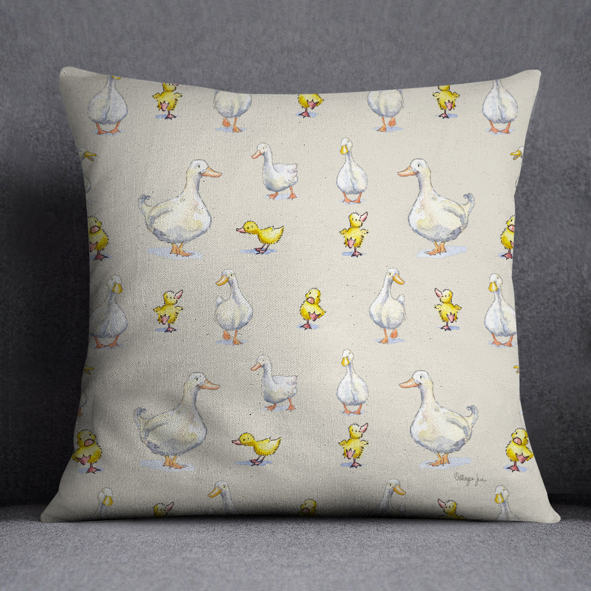 Duck Montage Cushion – Villager Jim's Shop