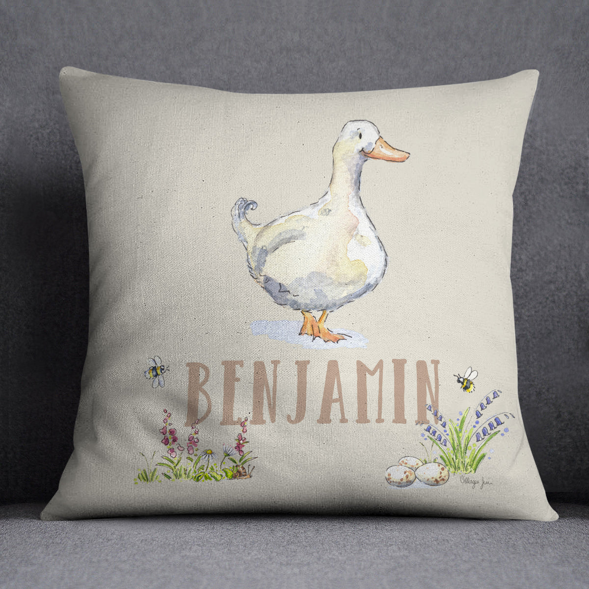 Duck Personalised Cushion – Villager Jim's Shop