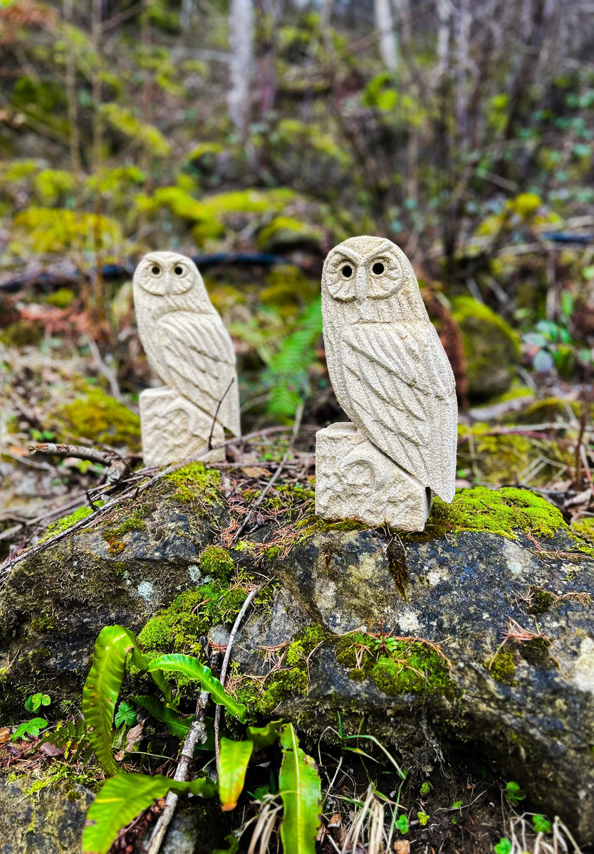 Millie the Little Owl - Stone Sculpture – Villager Jim's Shop
