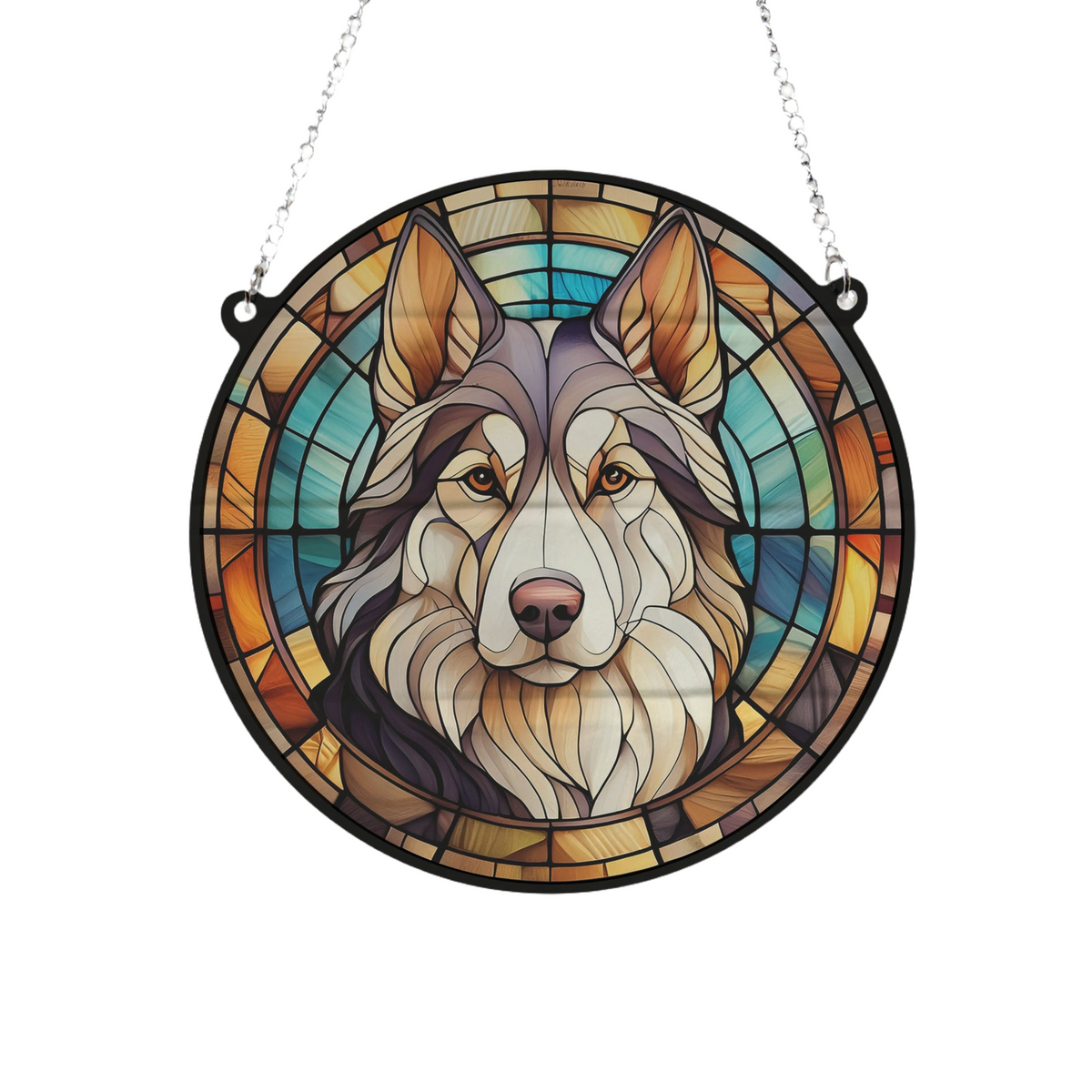 Husky Stained Glass Effect Suncatcher – Villager Jim's Shop