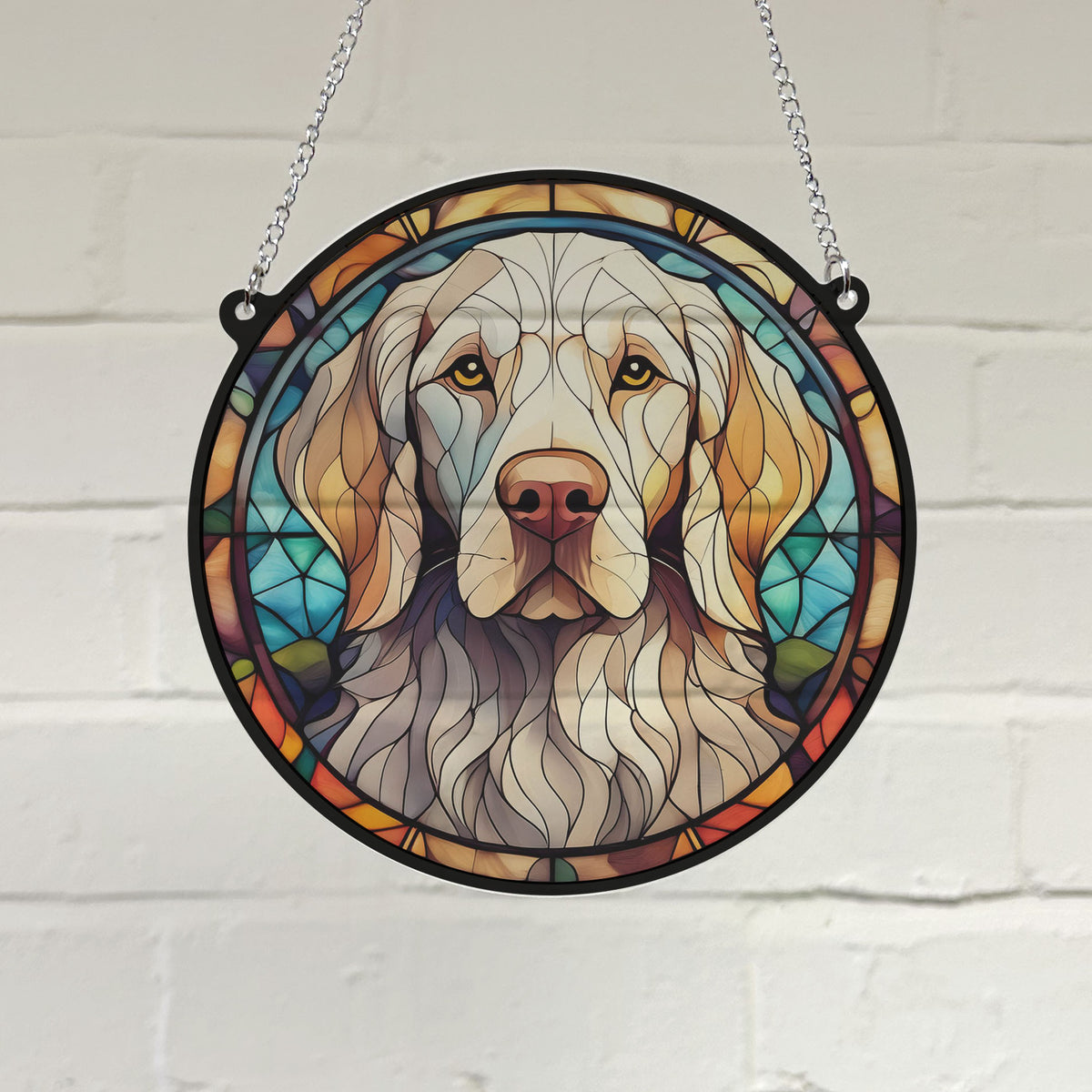 English Setter Stained Glass Effect Suncatcher – Villager Jim's Shop