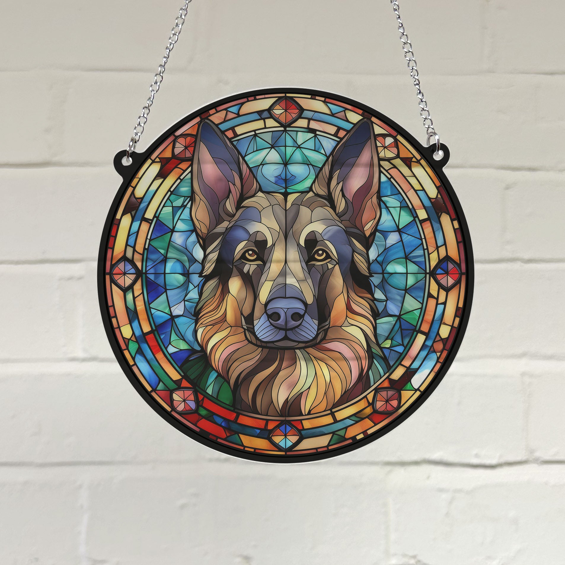 German Shepherd Stained Glass Pattern German Shepherd Stained Glass