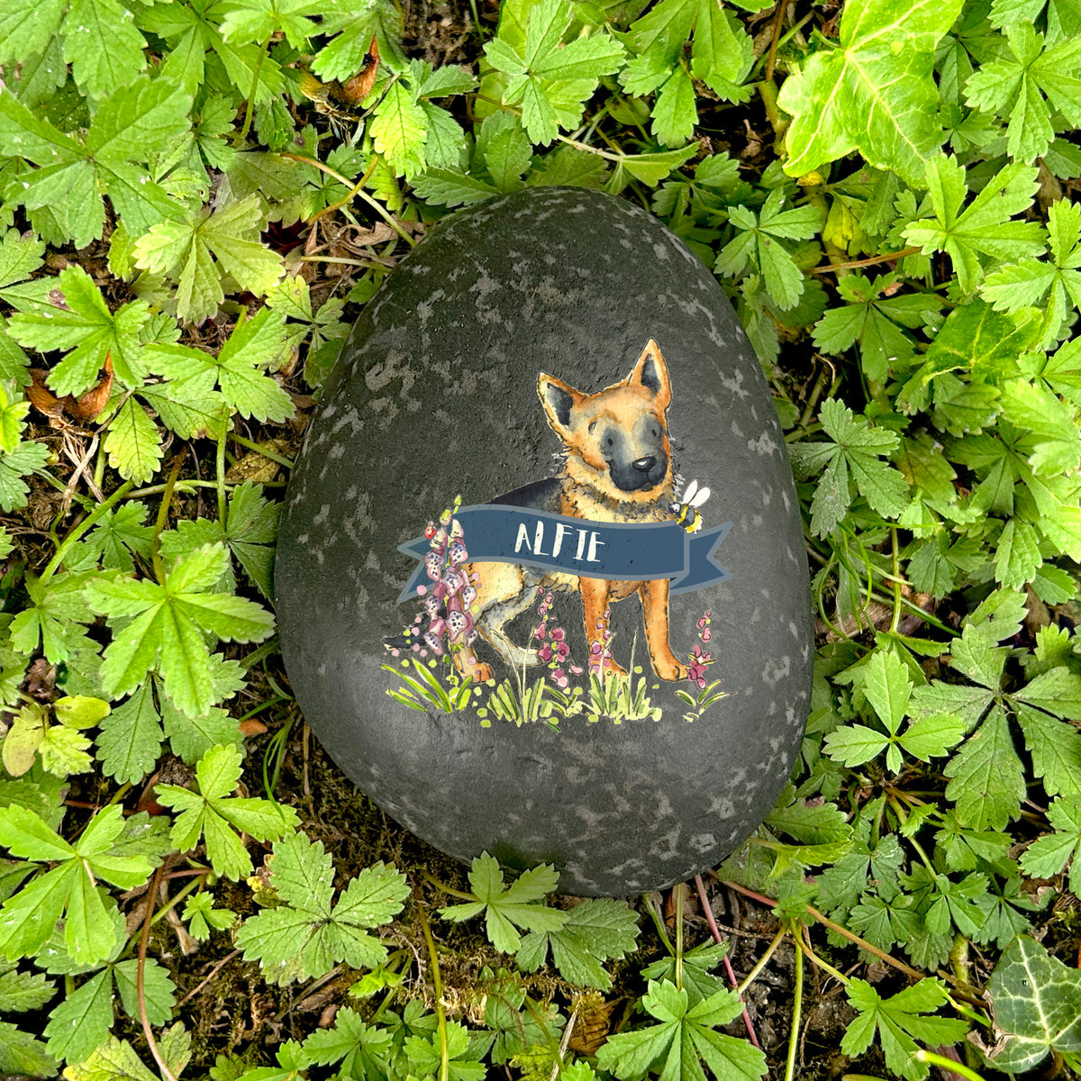 German Shepherd Banner Pebble – Villager Jim's Shop