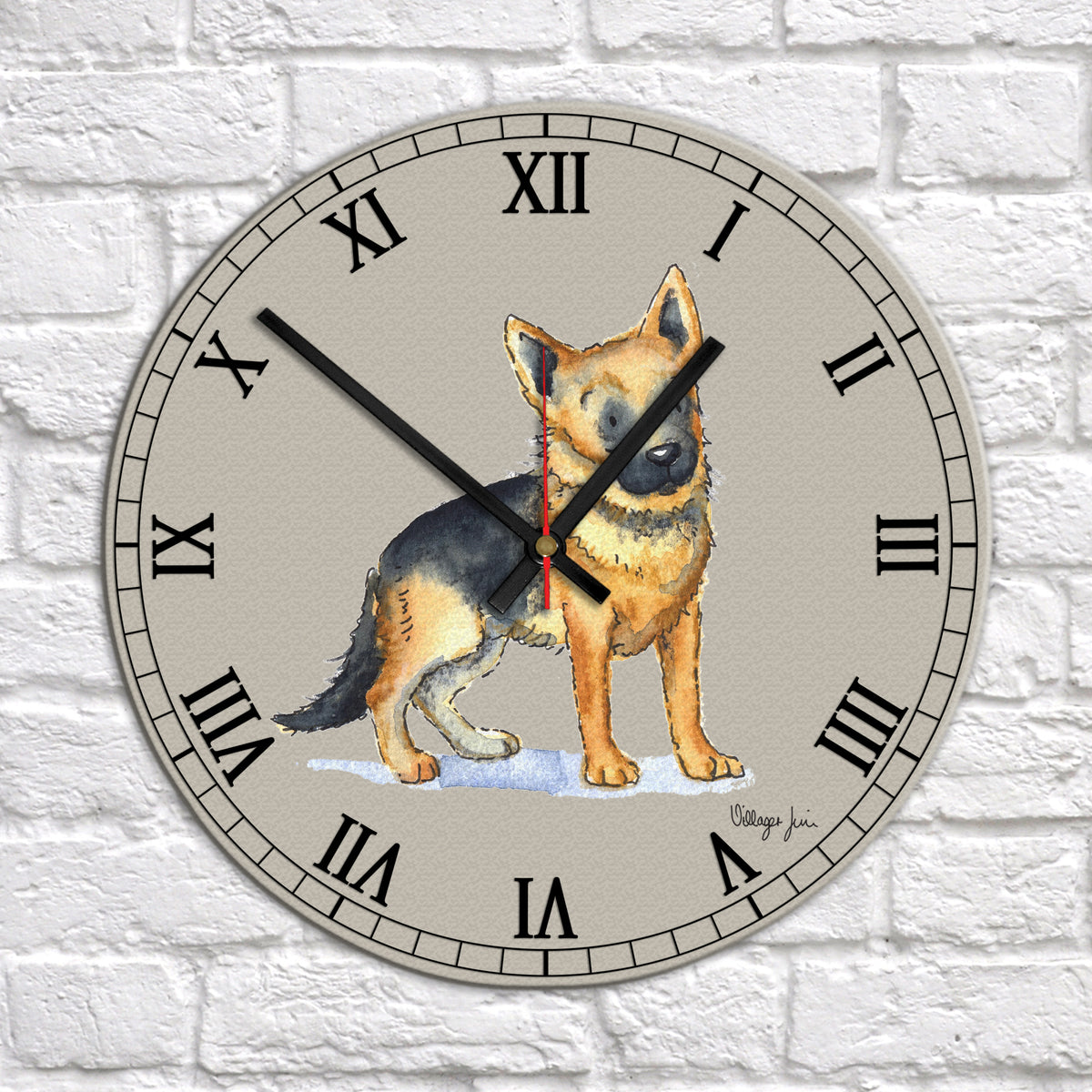German Shepherd Clock – Villager Jim's Shop