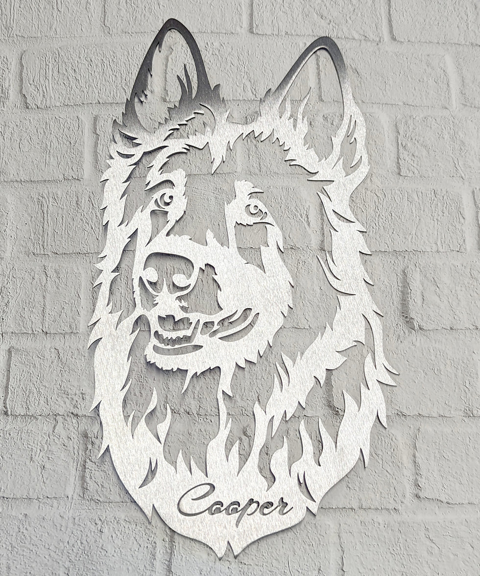 German Shepherd Personalised Metal Art – Villager Jim's Shop