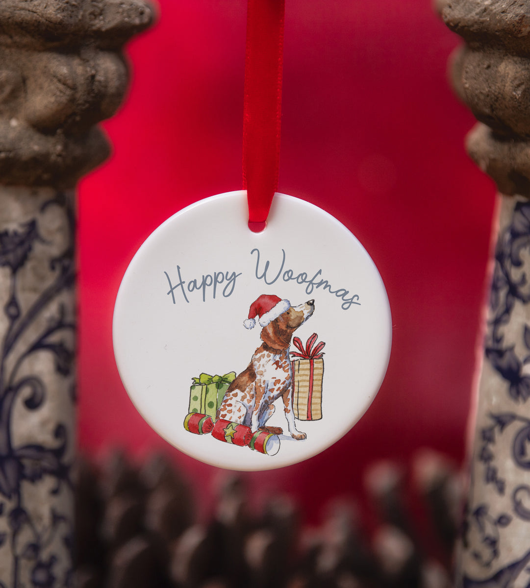 German Shorthaired Pointer Ceramic Circle Decoration – Villager Jim's Shop